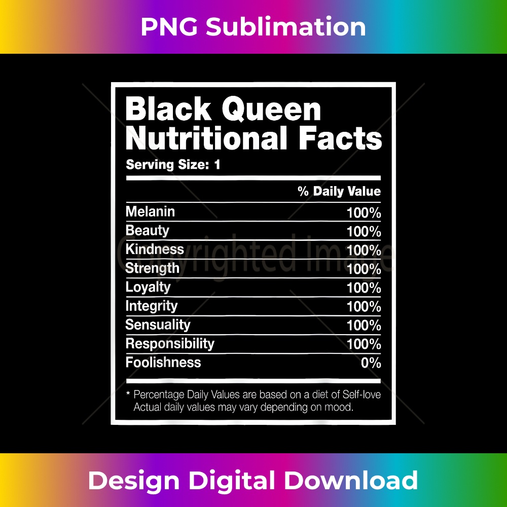Black Queen Nutritional Facts Black History Month - Crafted | Inspire ...