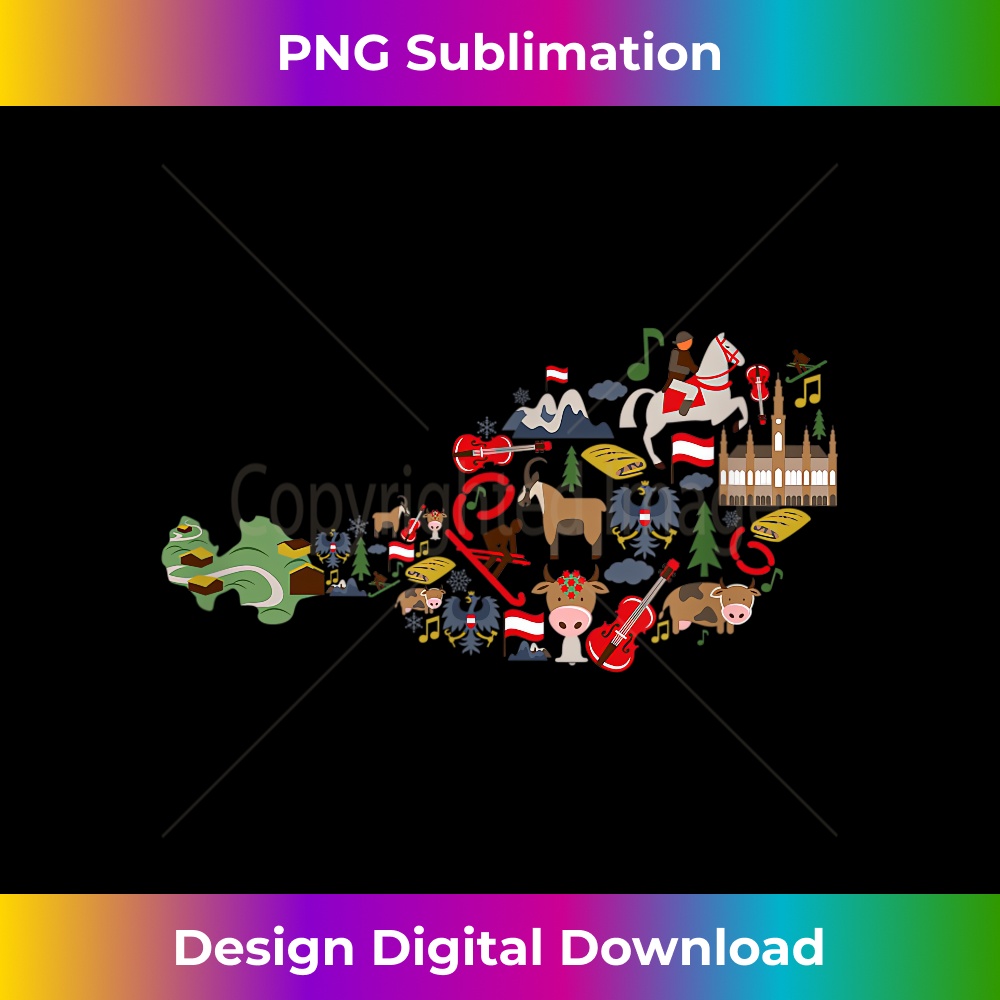 Austria Icon Map Austrian Oesterreich Iconography - Timeles - Inspire ...