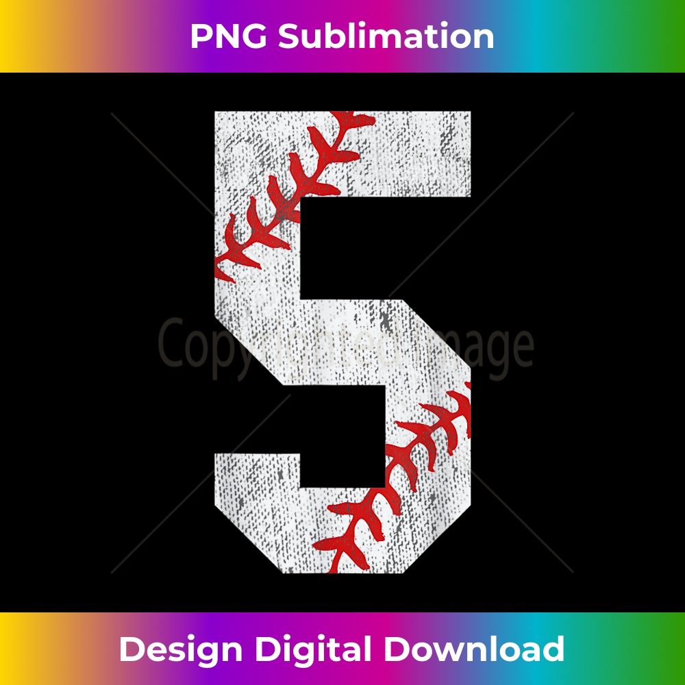 5th Birthday Baseball Big Number Five 5 Year Old Boy Girl - | Inspire ...