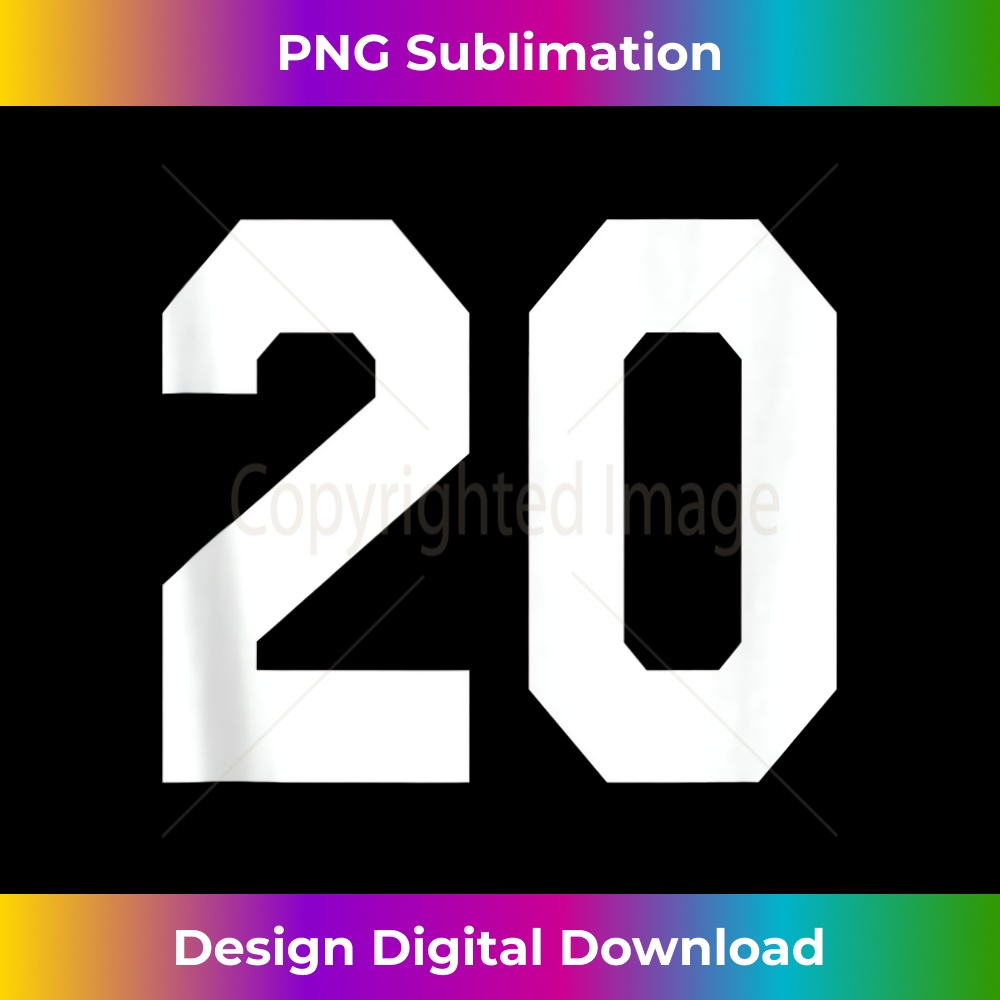 Number 20 Sports Jersey Front and Back Team Player - Classic | Inspire ...