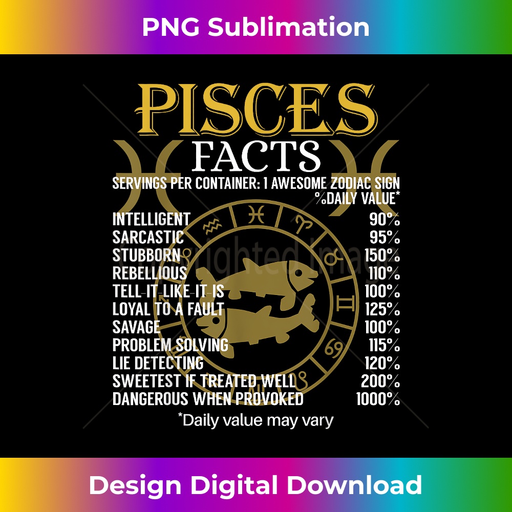 Pisces Facts Zodiac Sign - Sophisticated PNG Sublimation Fil | Inspire ...
