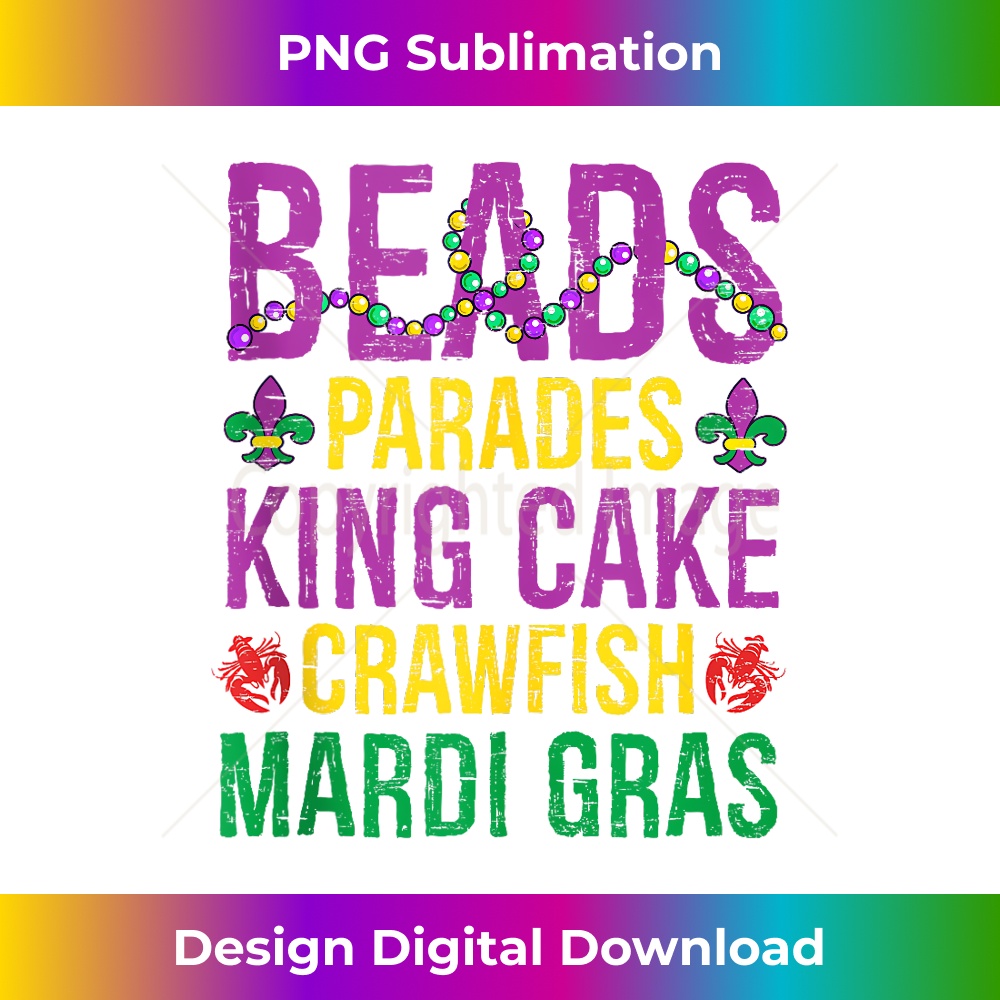 Beads Parades King Cake Crawfish Mardi Gras Funny Carnival - - Inspire ...