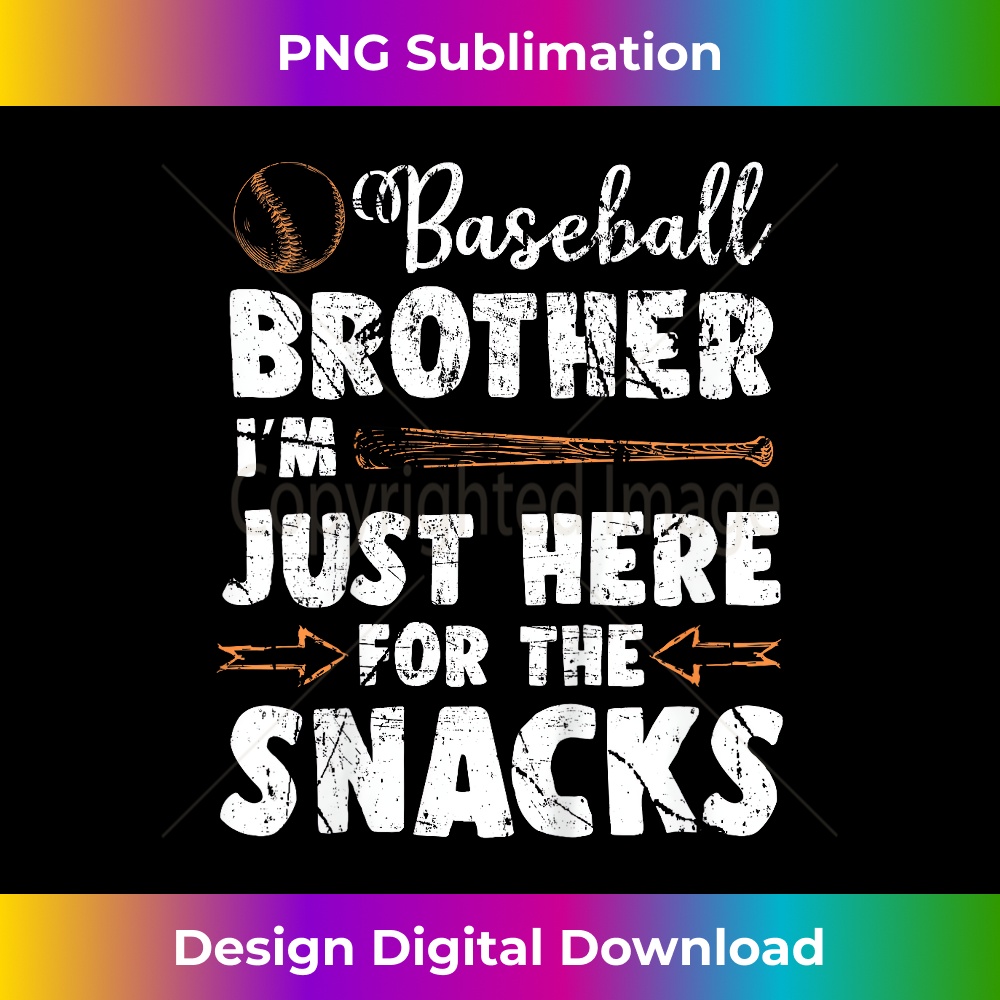 Funny Baseball Brother I'm Just here for the Snacks Bat Ball | Inspire ...