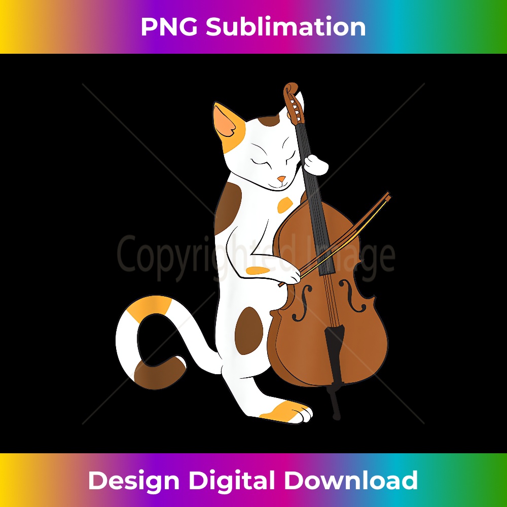 Jazz Cat Playing Bass Instrument for Kitten Lovers - Bespoke | Inspire ...