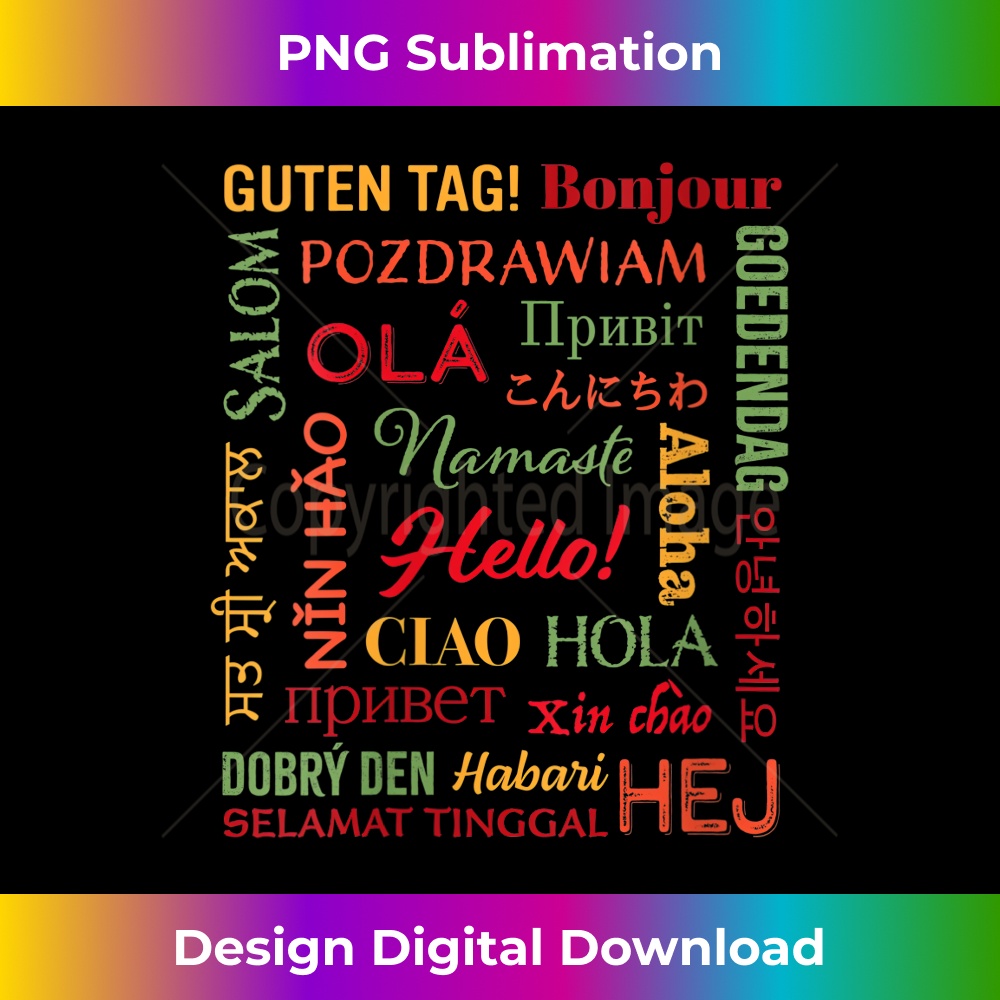 s Hello in 22 Different Languages Word ESL Teachers Students | Inspire ...