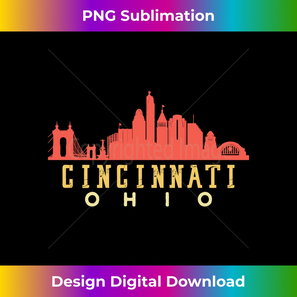 Retro Vintage CINCINNATI OHIO Downtown City Skyline 70s 80s | Inspire ...
