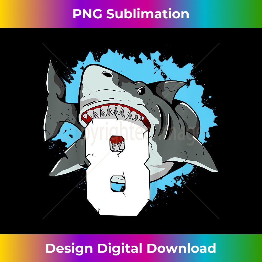 Shark 8th Birthday Boy 8 Eight Shark Theme Party - Urban Sub - Inspire ...