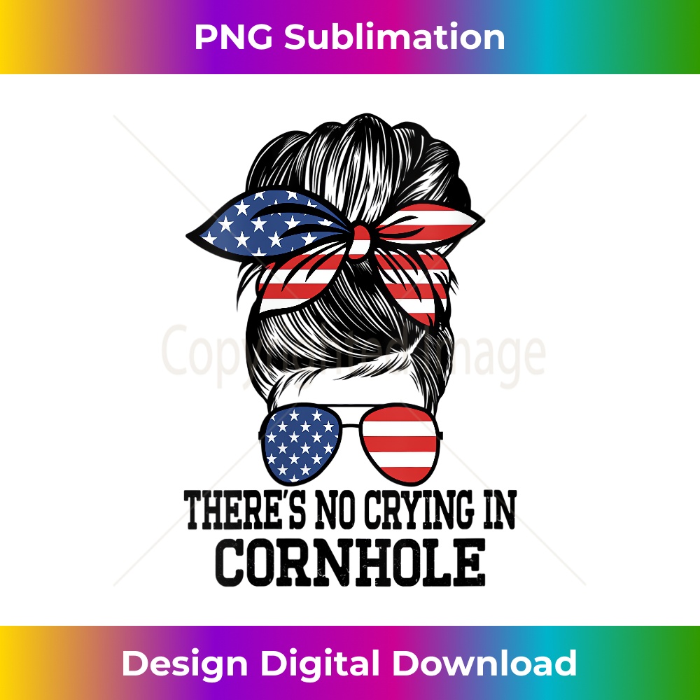 s There's No Crying In Cornhole Funny Messy Bun Bean Bag Men | Inspire ...