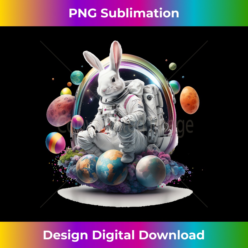 Cute Easter Bunny Astronaut in Space Egg Planets - Bespoke S - Inspire ...