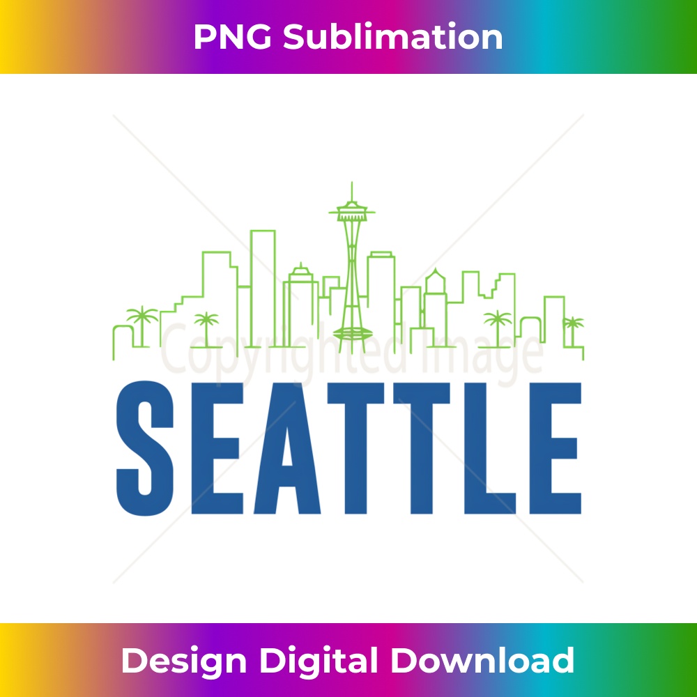 Seattle Skyline - Men T - Classic Sublimation PNG File - Cha - Inspire ...