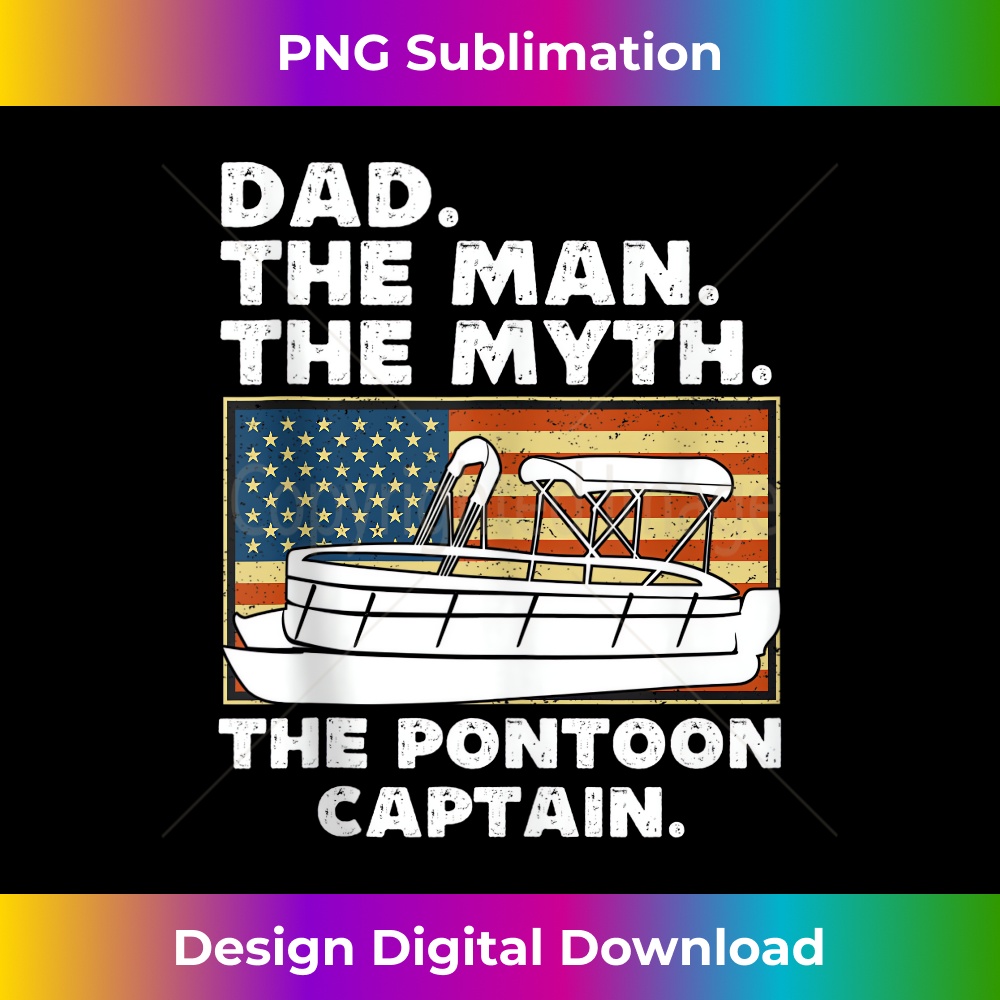 Dad Man Myth Pontoon Captain American Flag Boat Fathers Day | Inspire ...