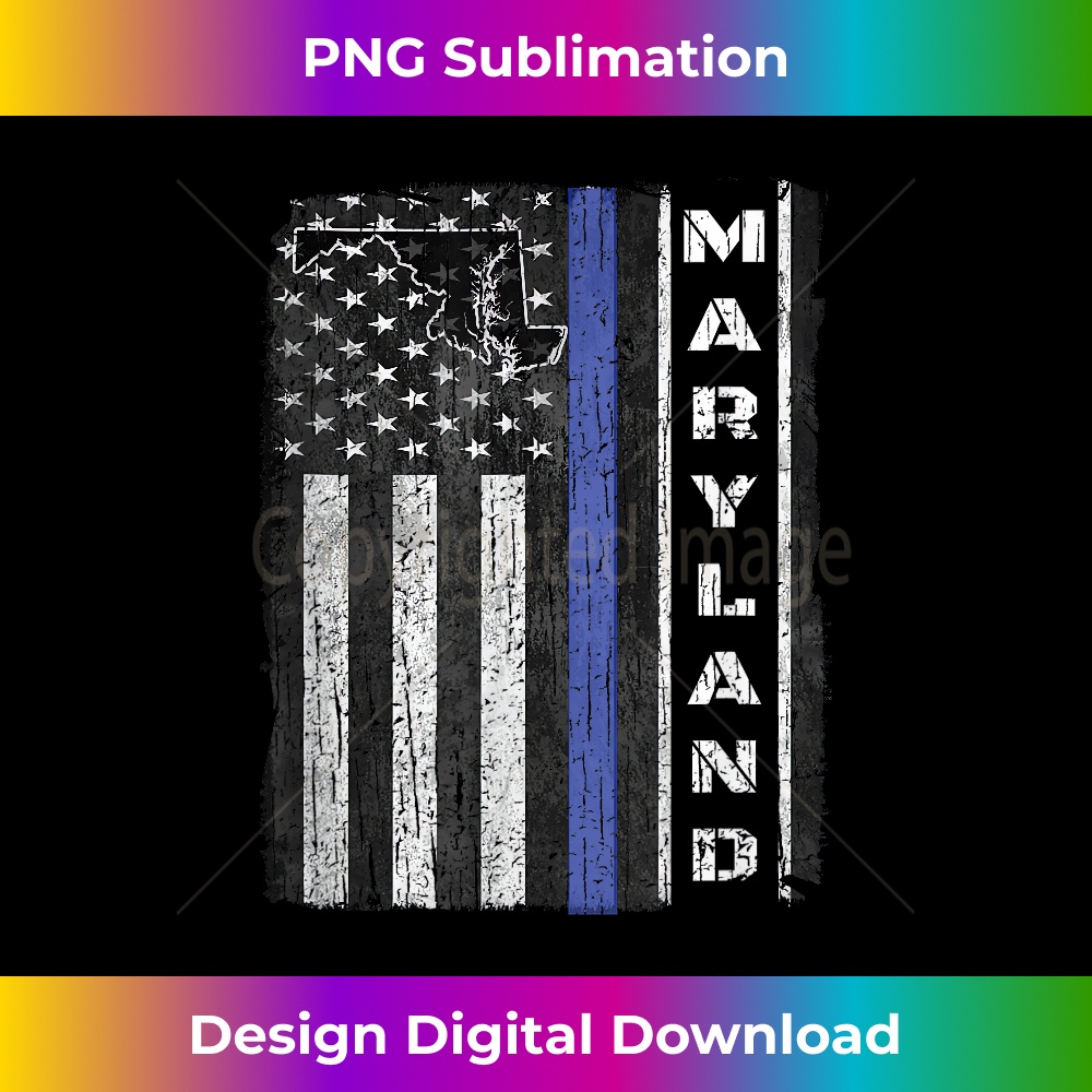 Maryland Thin Blue Line Police Week T USA Flag Men - Contemp | Inspire ...