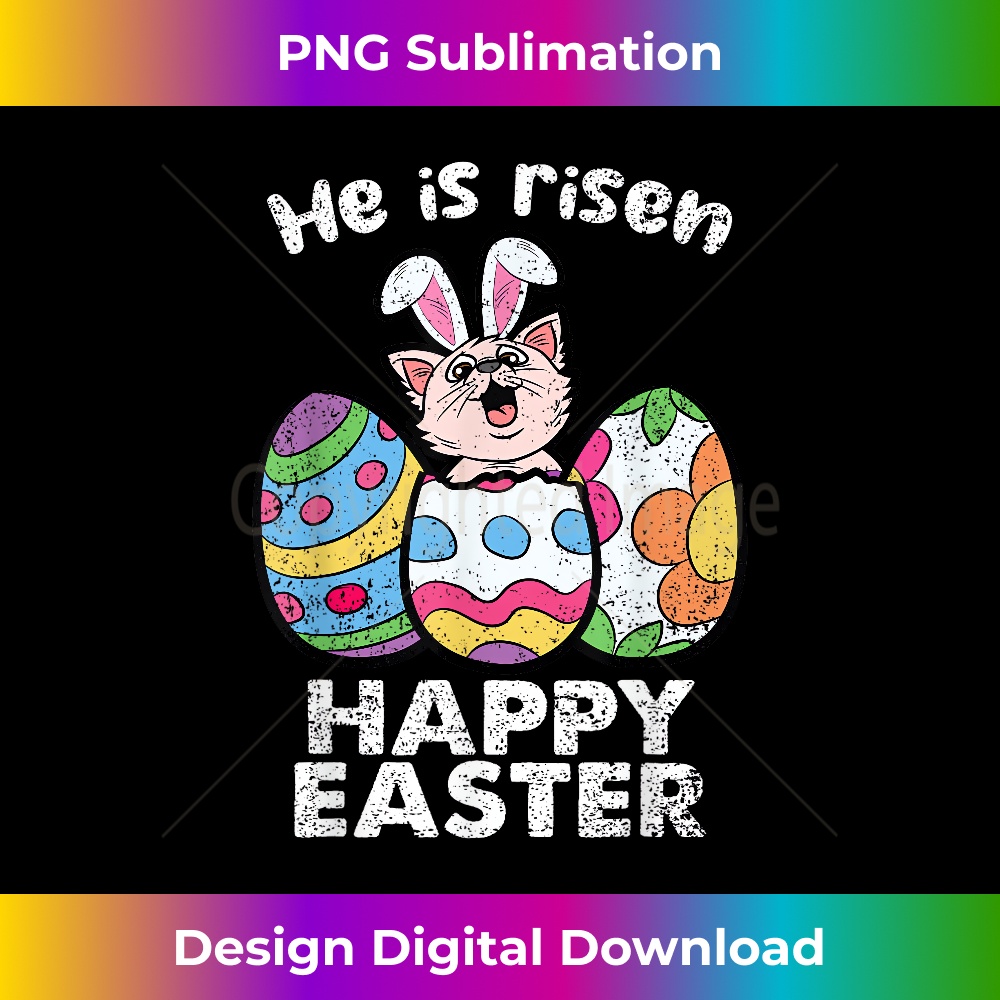 Happy Easter Cat Lover He Is Risen Egg Hunting Kitten Kitty | Inspire ...