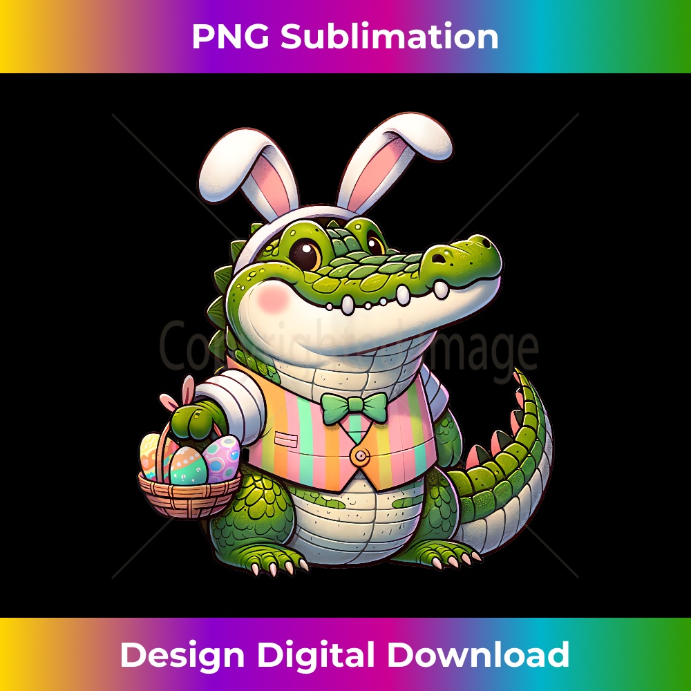 Easter Alligator Bunny Ears Eggs Basket - Deluxe PNG Sublima | Inspire ...