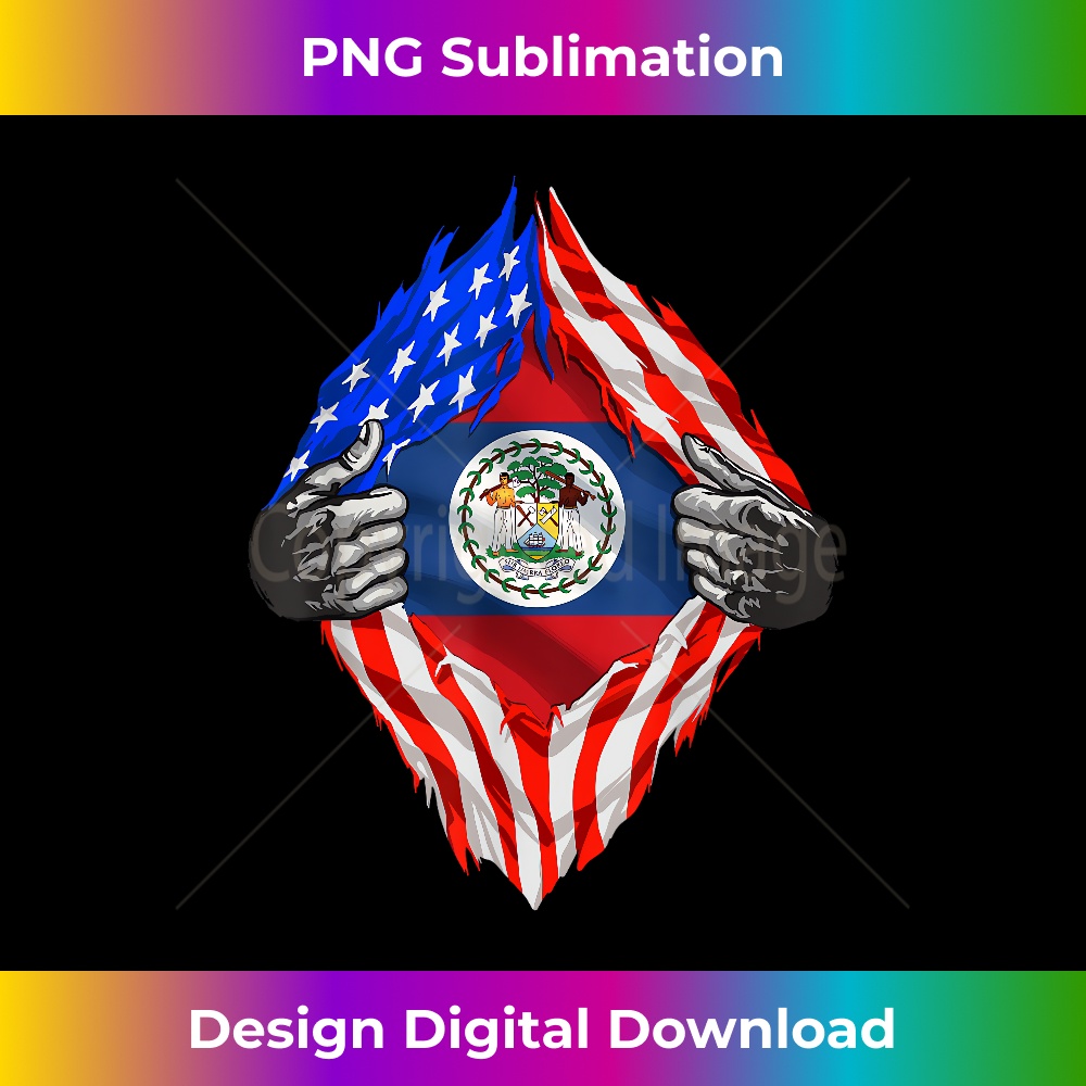 Super Belizean Heritage Belize Roots USA Flag - Sleek Sublim | Inspire ...