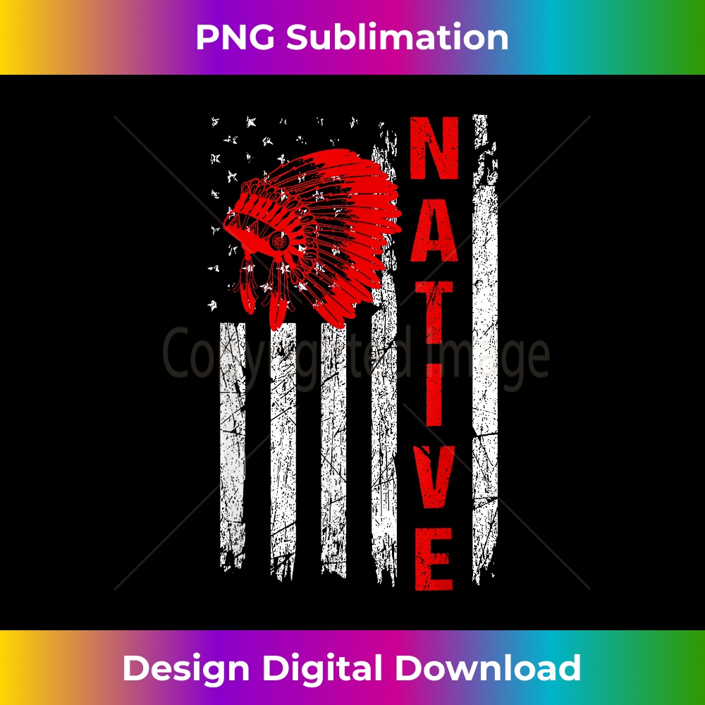 Vintage Proud Native American Day USA Flag With Feathers - E | Inspire ...