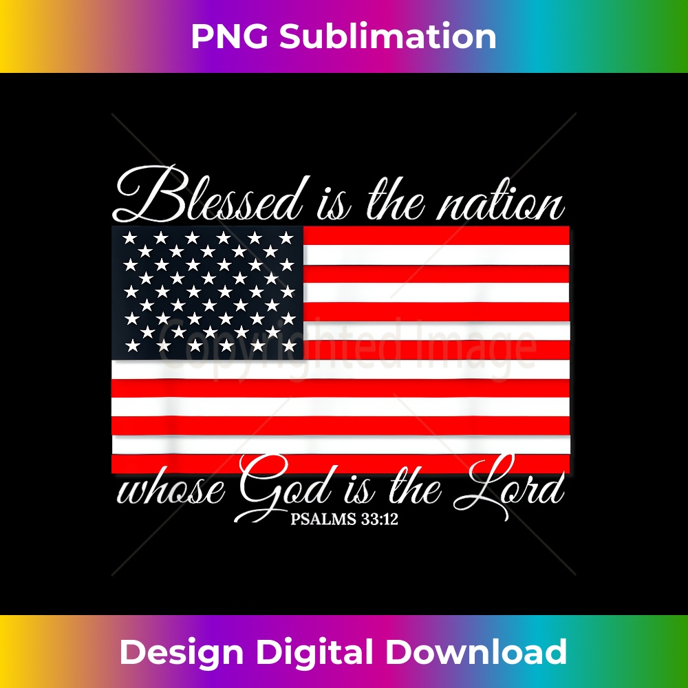 Blessed Is The Nation Psalm 3312 4th of July Flag - Contempo | Inspire ...