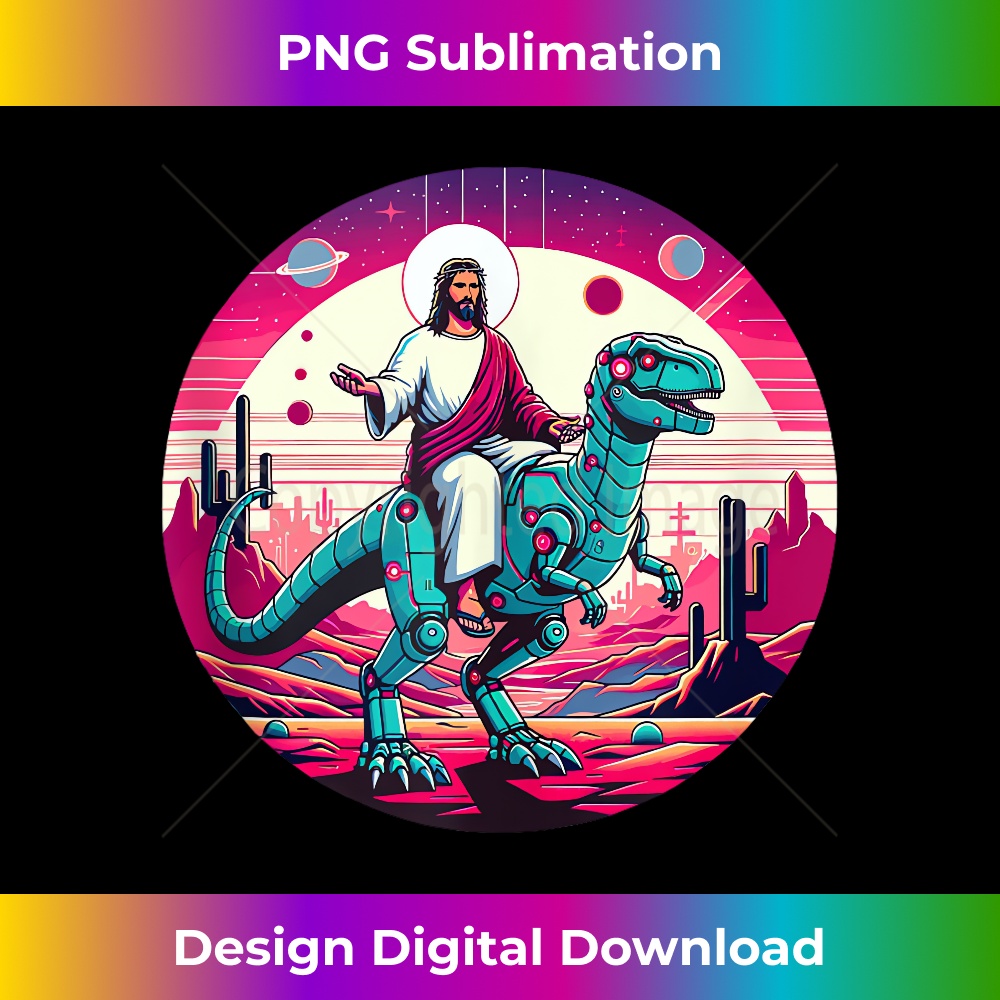 Jesus Riding Space Rex Robot Dinosaur Meme Sci-Fi Believer - | Inspire ...