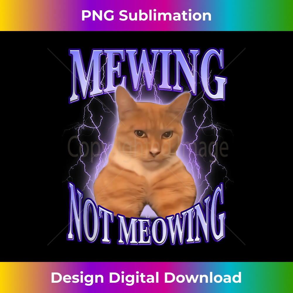 Funny Cat Meme Mewing LooksMax Meowing cat - Deluxe PNG Subl | Inspire ...