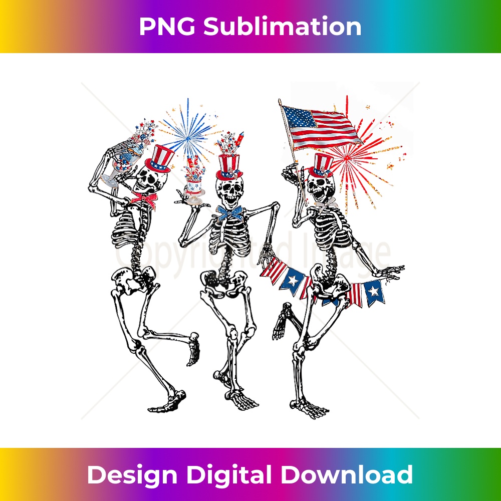 4th July Independence Day Dancing Skeletons America Flag - F | Inspire ...