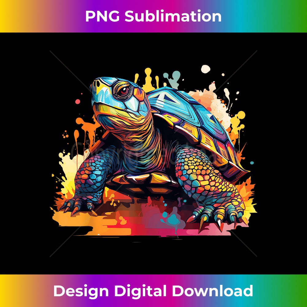 Eastern Box Turtle Lover Colorful Splash Art - Luxe Sublimat - Inspire ...