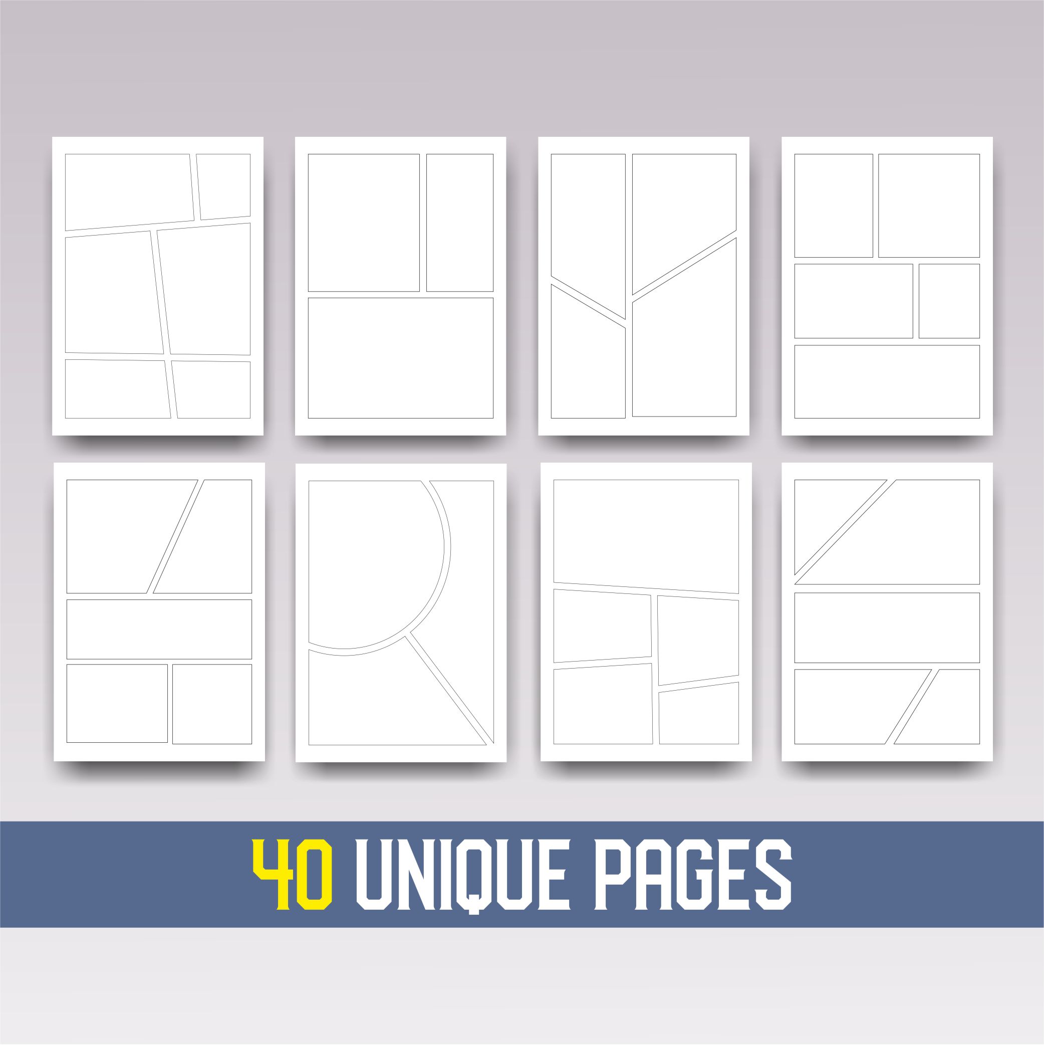 Blank Comic Book Template Pdf Printable Graphic Novel Pages | Inspire ...