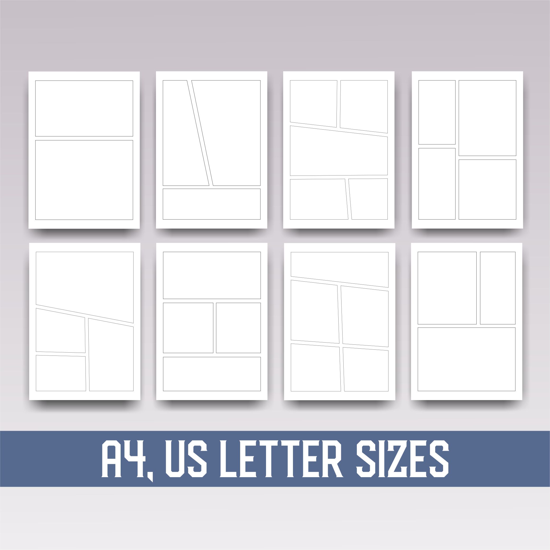 Blank Comic Book Template Pdf Printable Graphic Novel Pages | Inspire ...