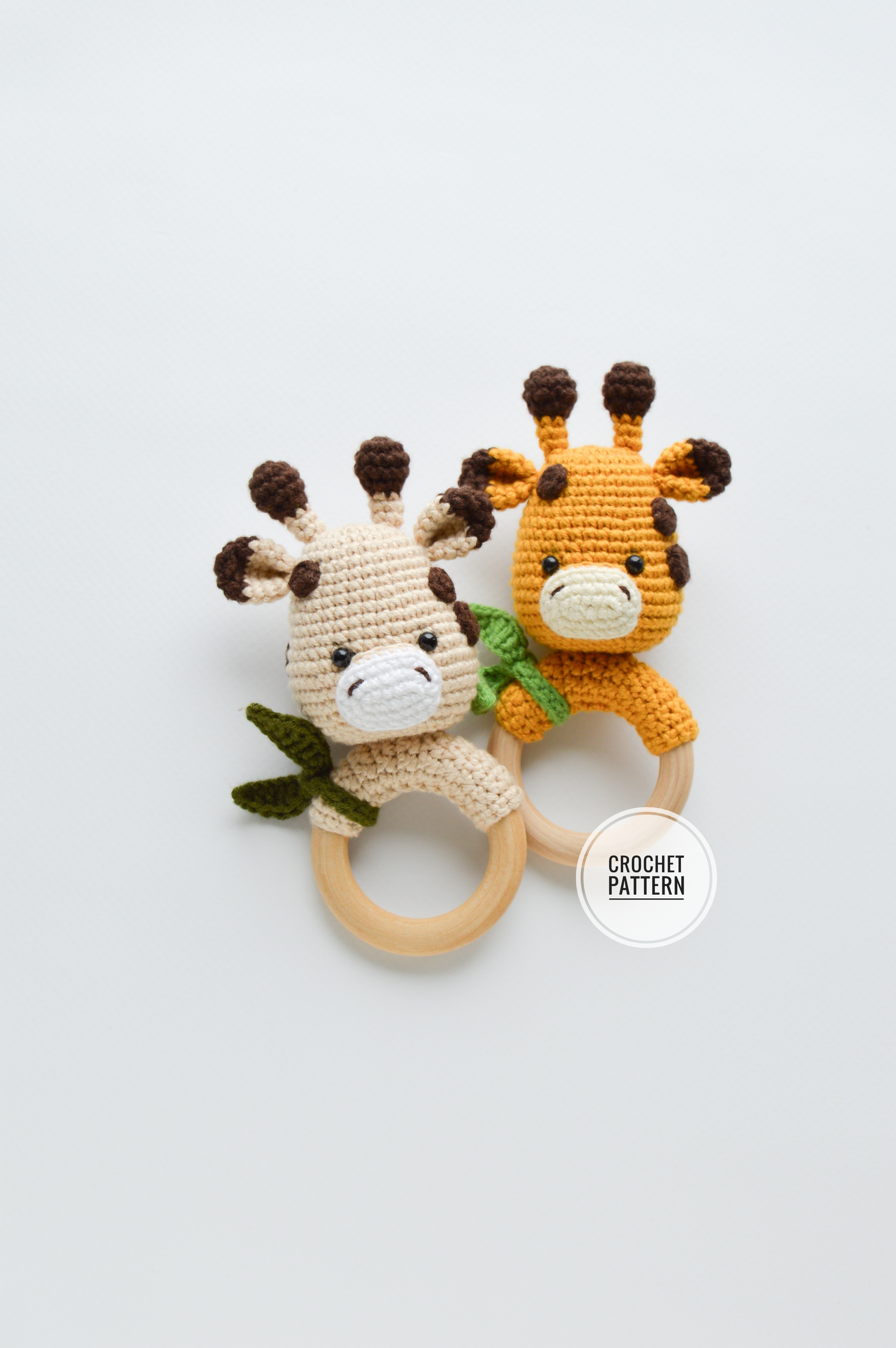 Easy crochet pattern giraffe baby rattle, amigurumi giraffe | Inspire ...