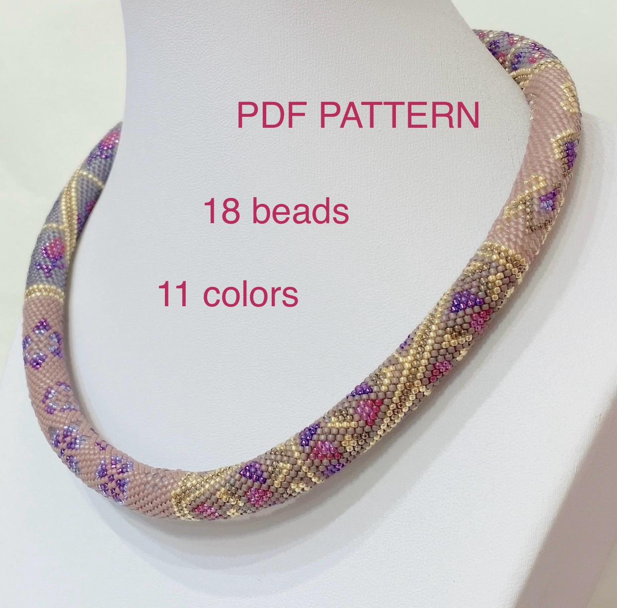 PDF Bead Crochet Pattern , Seed Bead Pattern, PDF Flower Pat | Inspire ...