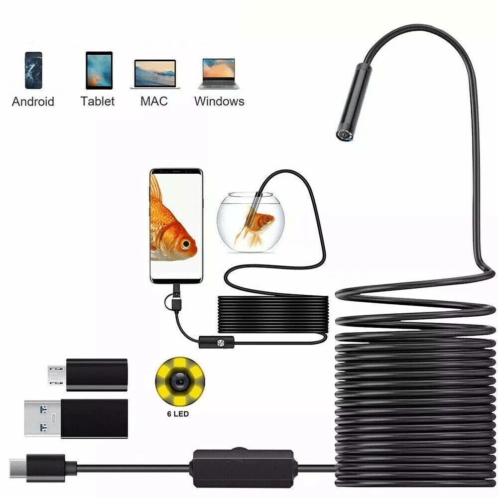 6LED USB Borescope Endoscope Camera for Android | Inspire Uplift
