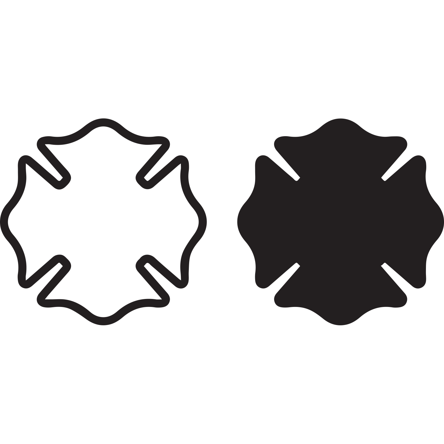 Firefighter Badge SVG Files Maltese Cross Cut Files Fire Dep | Inspire ...