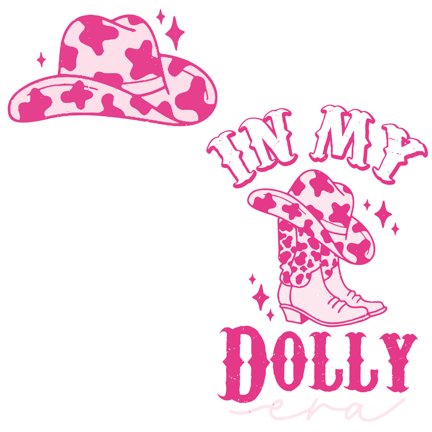 In My Dolly Era Pink Cowgirl Boots SVG | Inspire Uplift