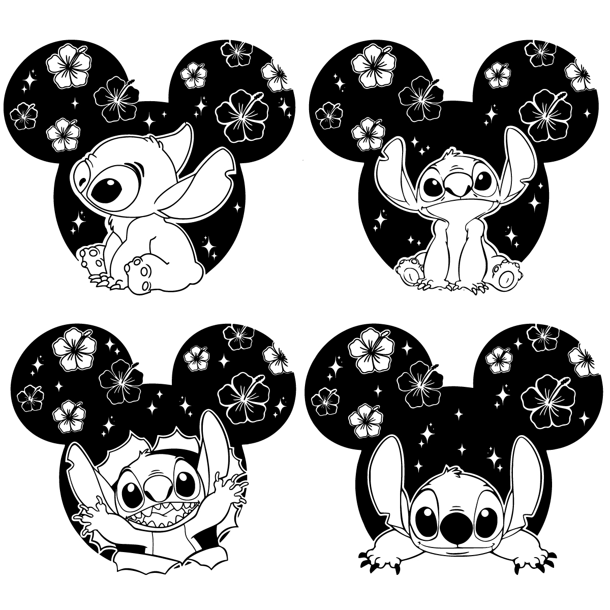 Stitch Ears Bundle SVG Stitch SVG Lilo Stitch SVGmouse Head | Inspire ...