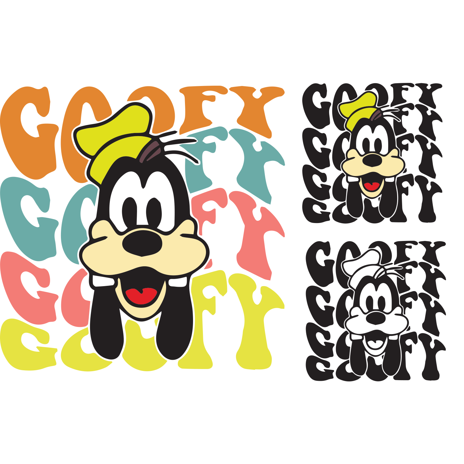 Wavy Goofy Svg Png Cricut Retro Family Trip Svg Png | Inspire Uplift