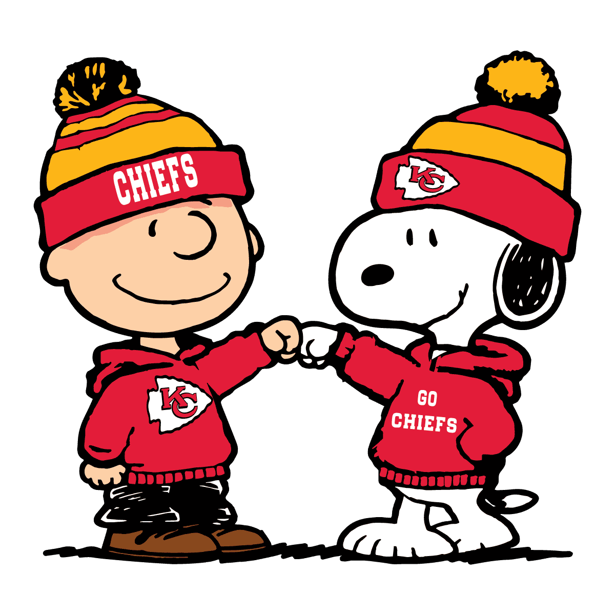 Charlie Brown And Snoopy Go Chiefs Svg | Inspire Uplift