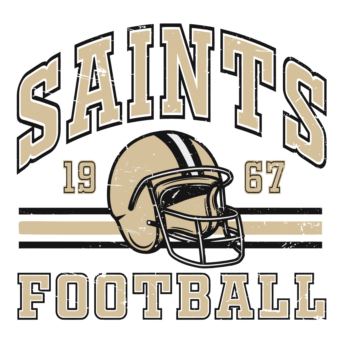 Saints Football 1967 Helmet SVG | Inspire Uplift