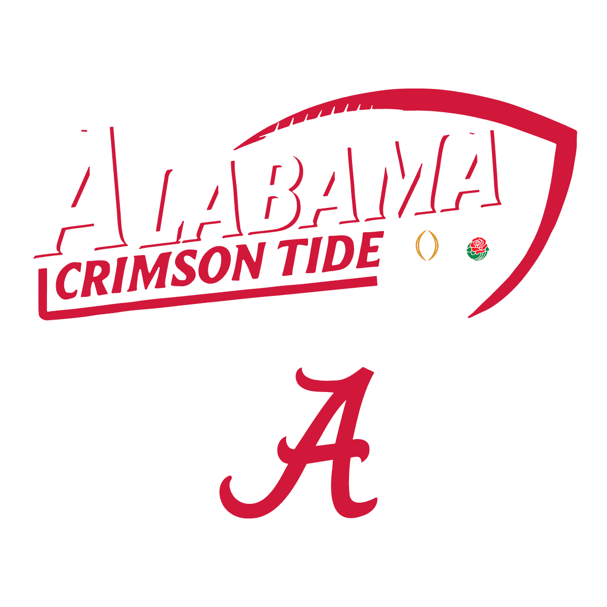 Alabama Crimson Tide Rose Bowl Game SVG Downlaod | Inspire Uplift