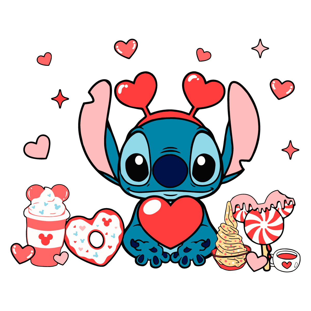 Disney Stitch Valentines Day SVG | Inspire Uplift
