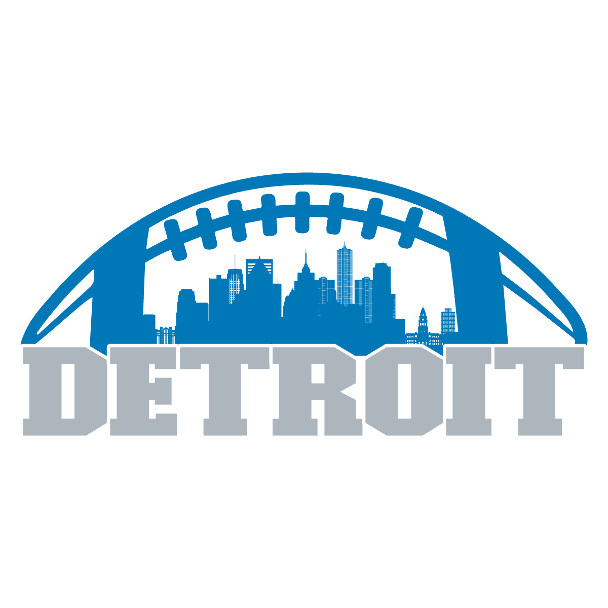 Detroit Football Skyline SVG Digital Download Untitled - Inspire Uplift