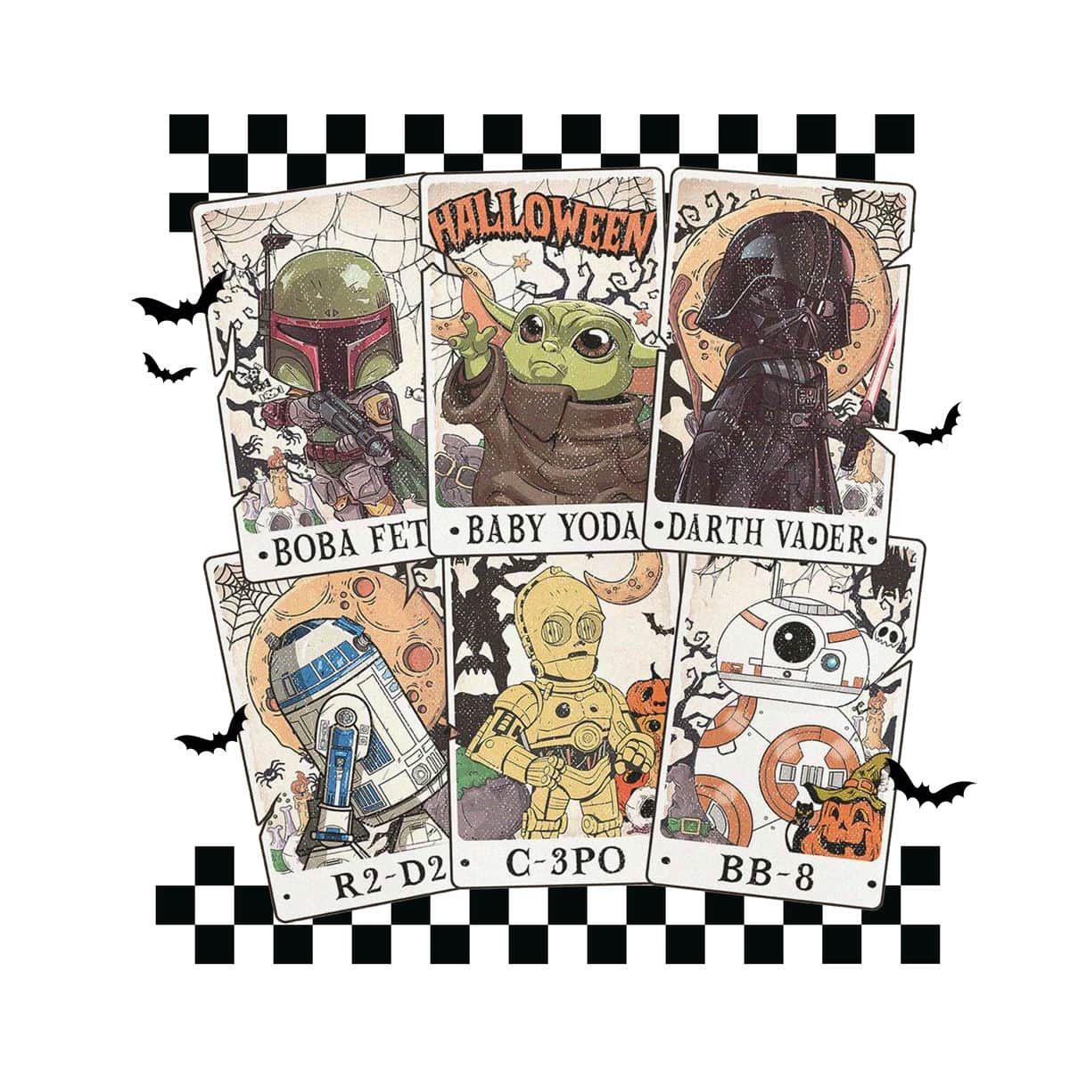 Baby Yoda Tarot Card Checkeredboard PNG Sublimation | Inspire Uplift