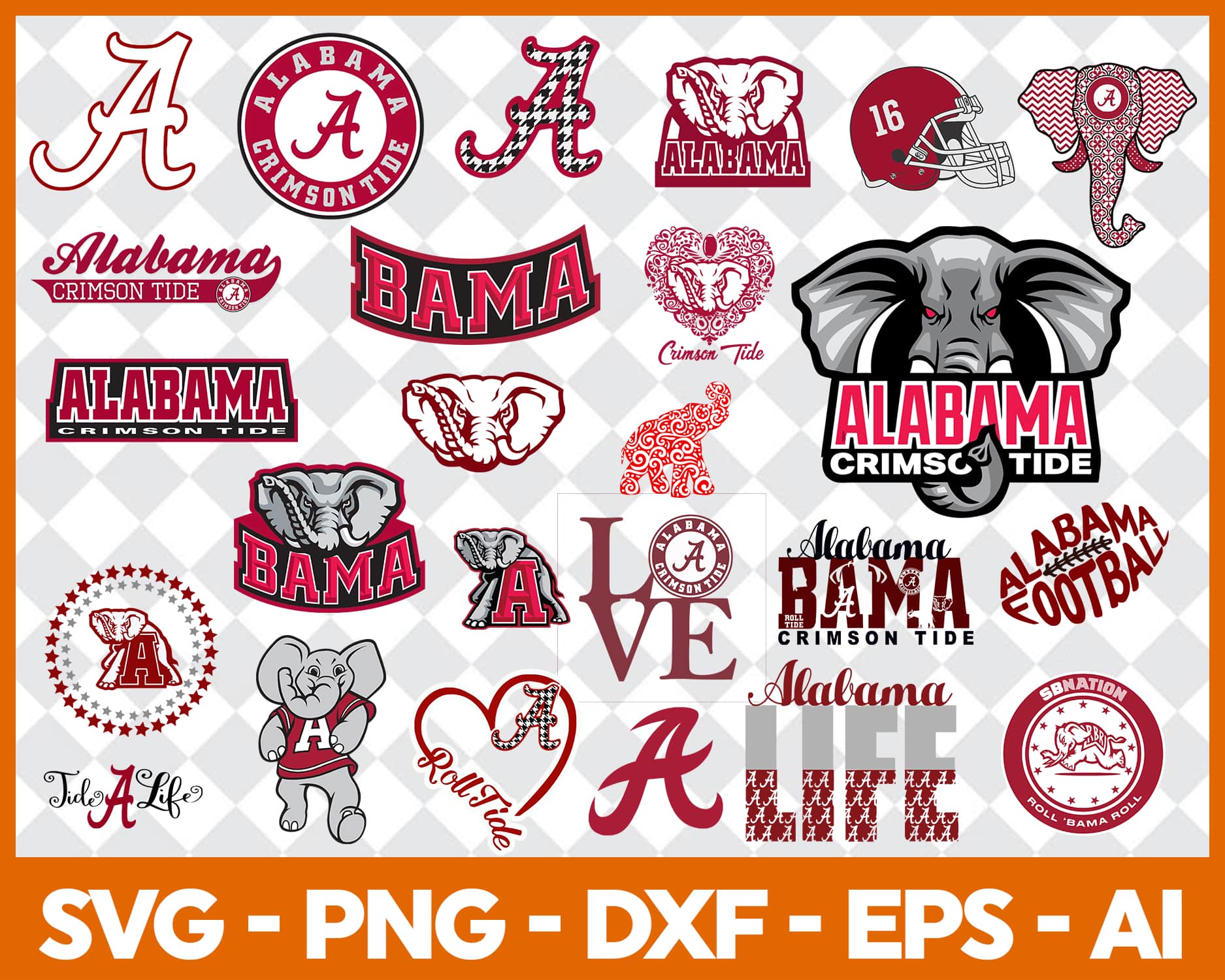 29 Files Alabama Crimson Tide Svg Bundle, Alabama Crimson Ti | Inspire ...