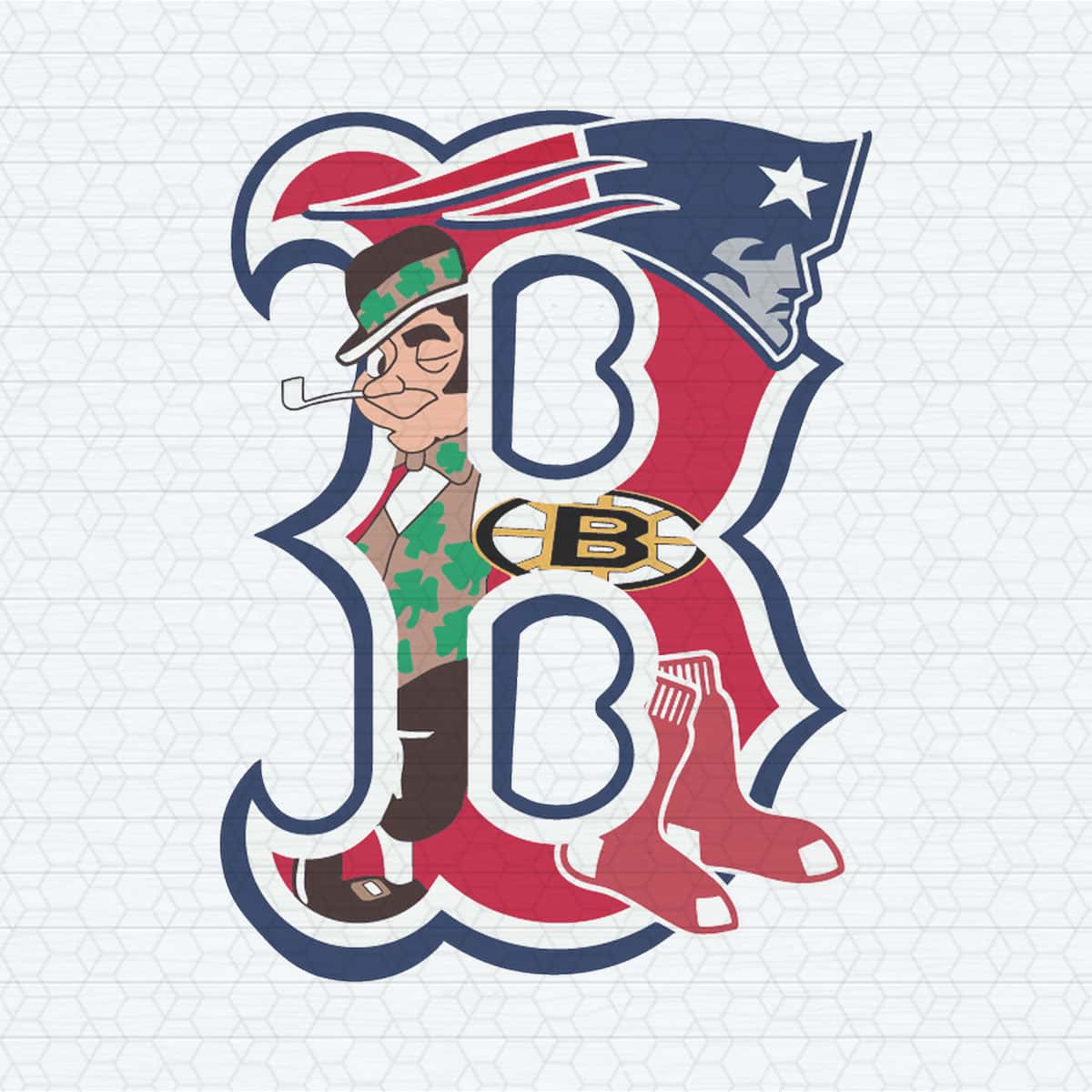 Retro Boston Sports Team Logo SVG | Inspire Uplift