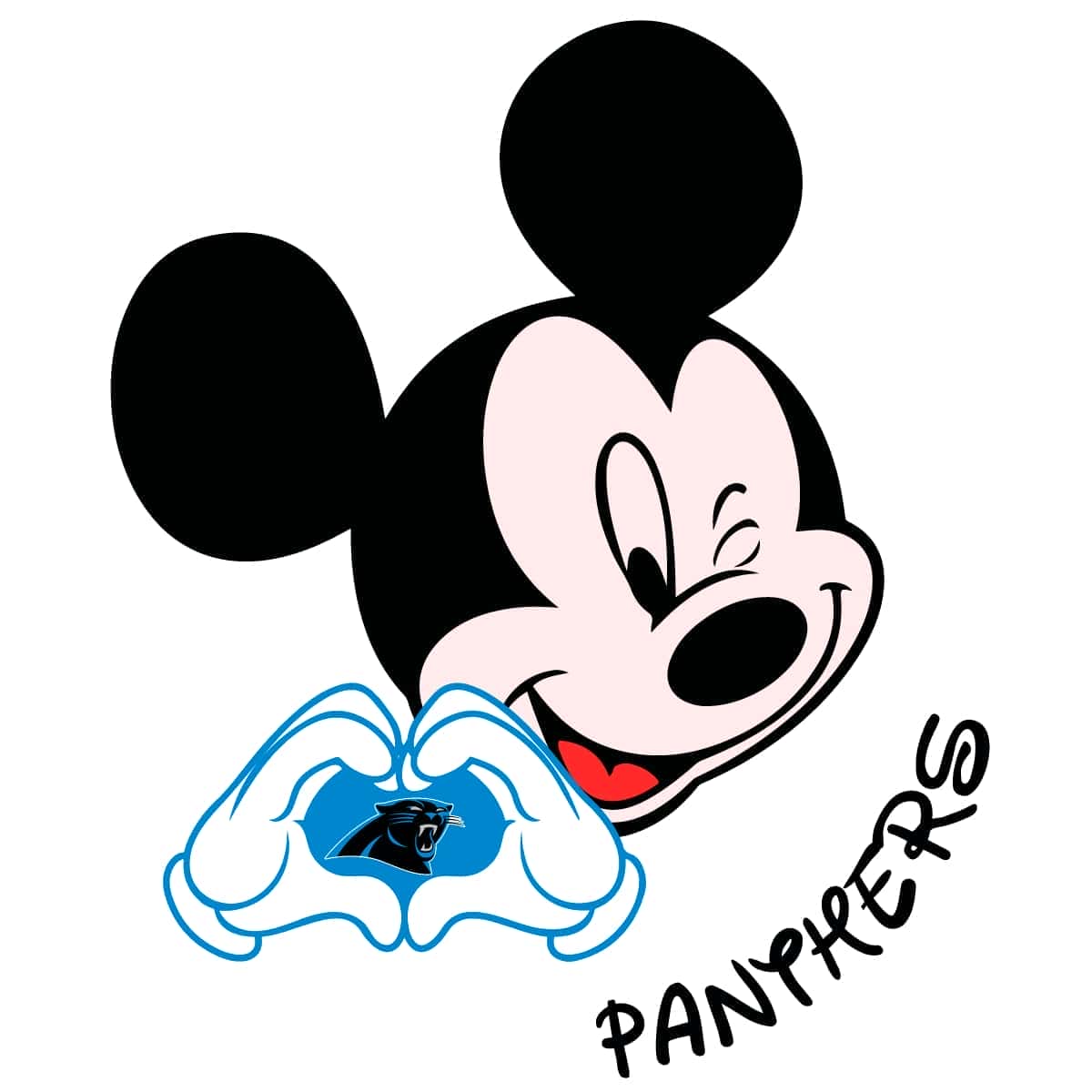 Cute Mickey Mouse Loves Panthers SVG Cricut Digital Download | Inspire ...