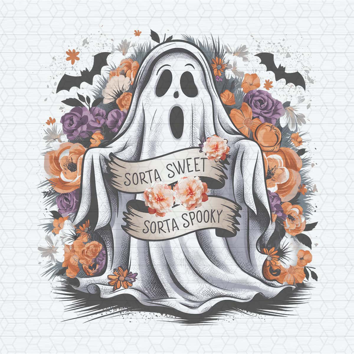 Retro Sorta Sweet Sorta Spooky Halloween PNG | Inspire Uplift