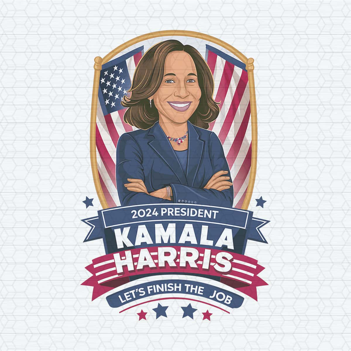 2024 President Kamala Harris Lets Finish The Job PNG | Inspire Uplift
