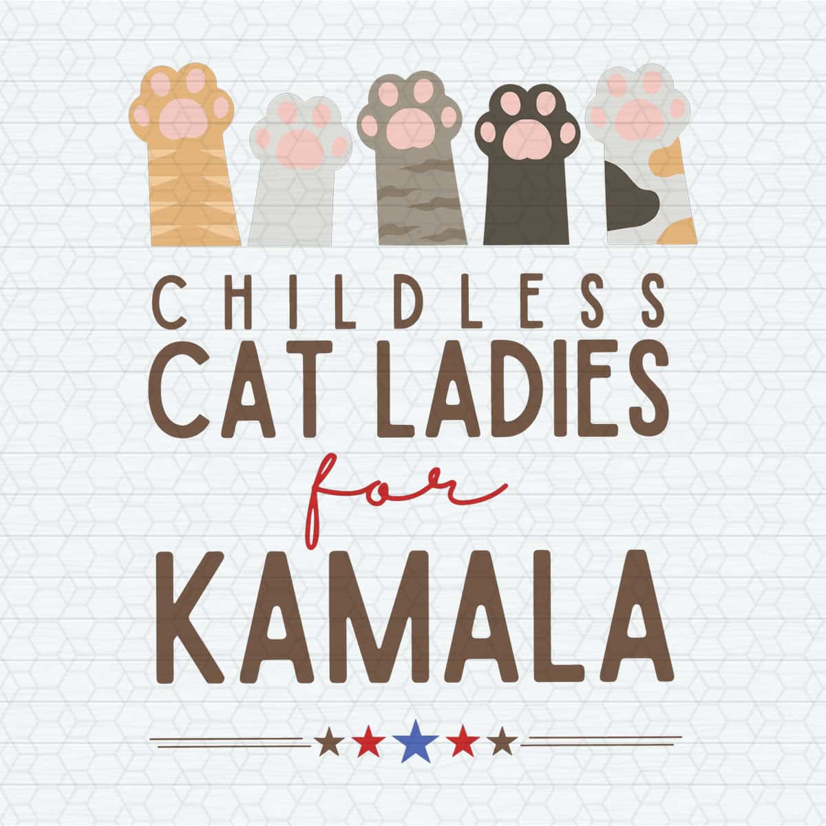 Childless Cat Lady For Kamala Funny Election SVG | Inspire Uplift