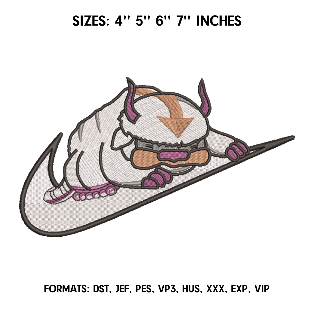 Nike Appa Embroidery Design File, Avatar Anime Embroidery De | Inspire ...