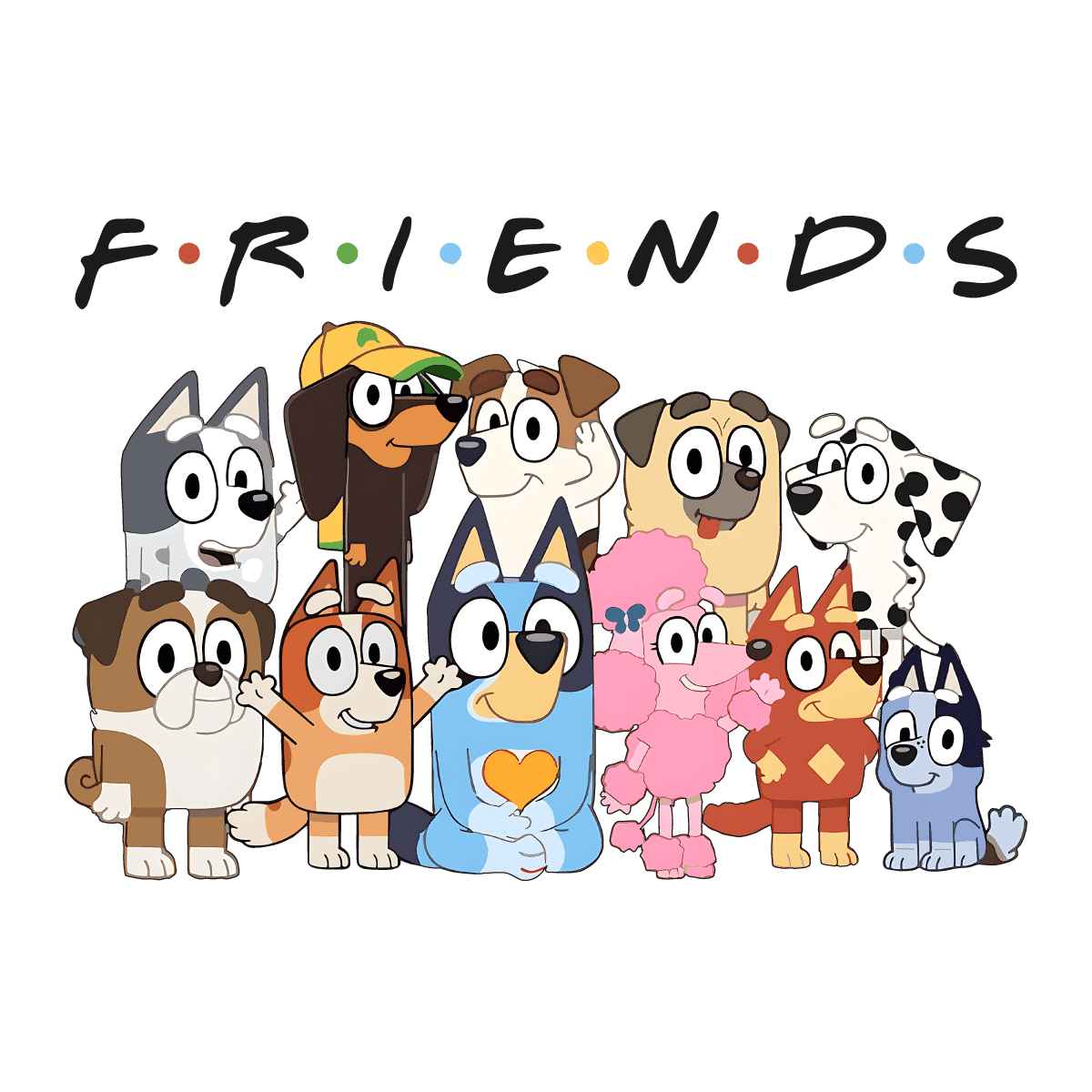 Bluey Friends Cartoon Characters PNG | Inspire Uplift