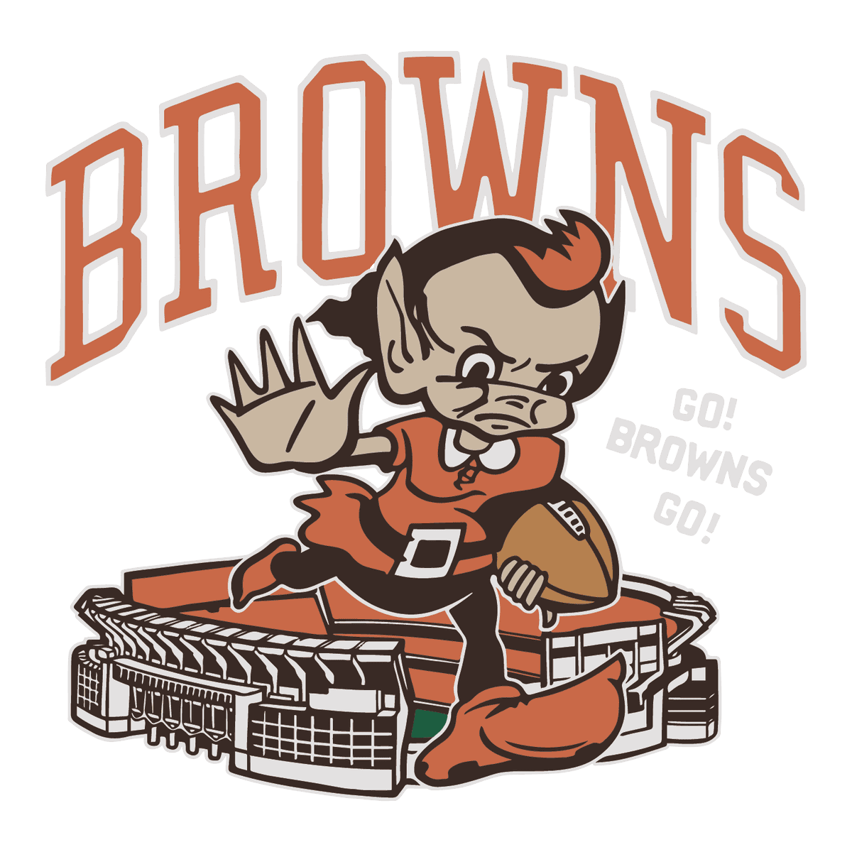 Go Browns Brownie The Elf Stadium SVG | Inspire Uplift