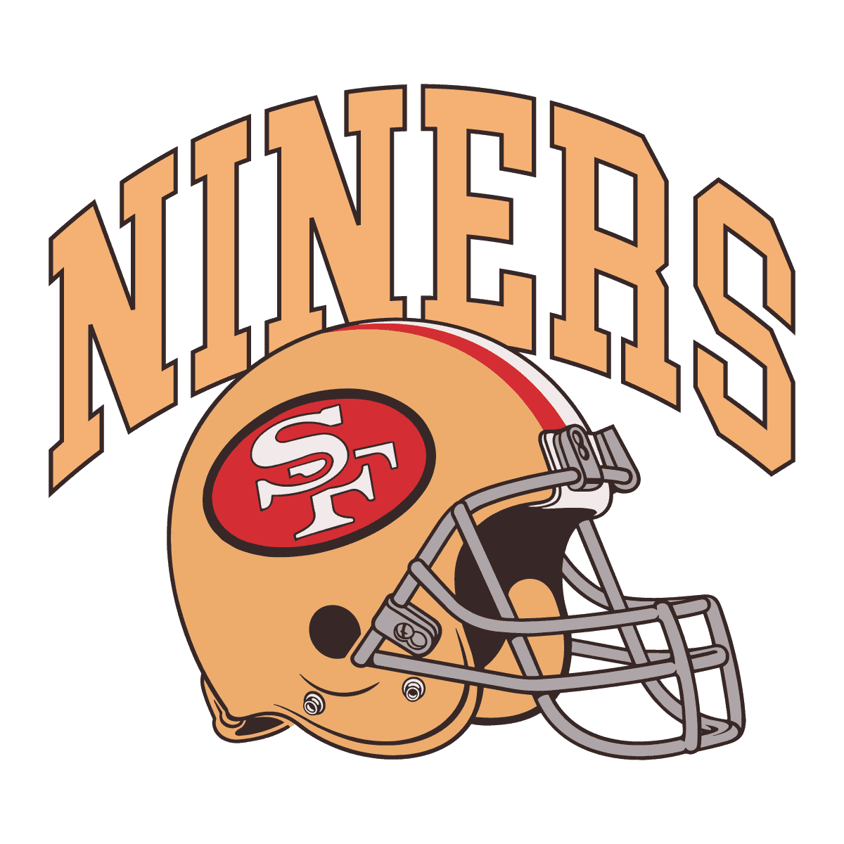 San Francisco 49ers Niners Helmet SVG - Inspire Uplift